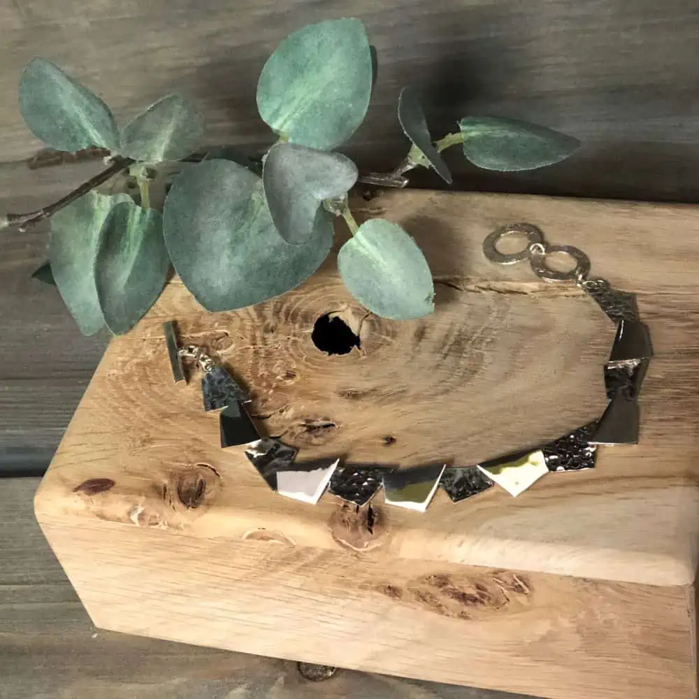 Geometric Bracelet, Sterling Silver By Chris Lewis @ Jaro Design Studio